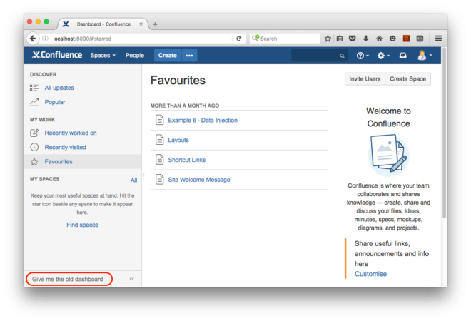 How to get the new Confluence dashboard back? – An Integrated World